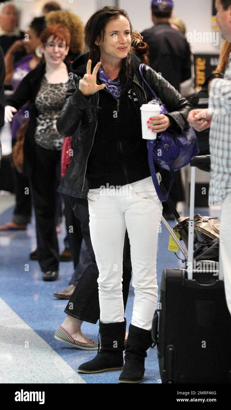 Actress and singer Juliette Lewis is all smiles and looking playful as ...