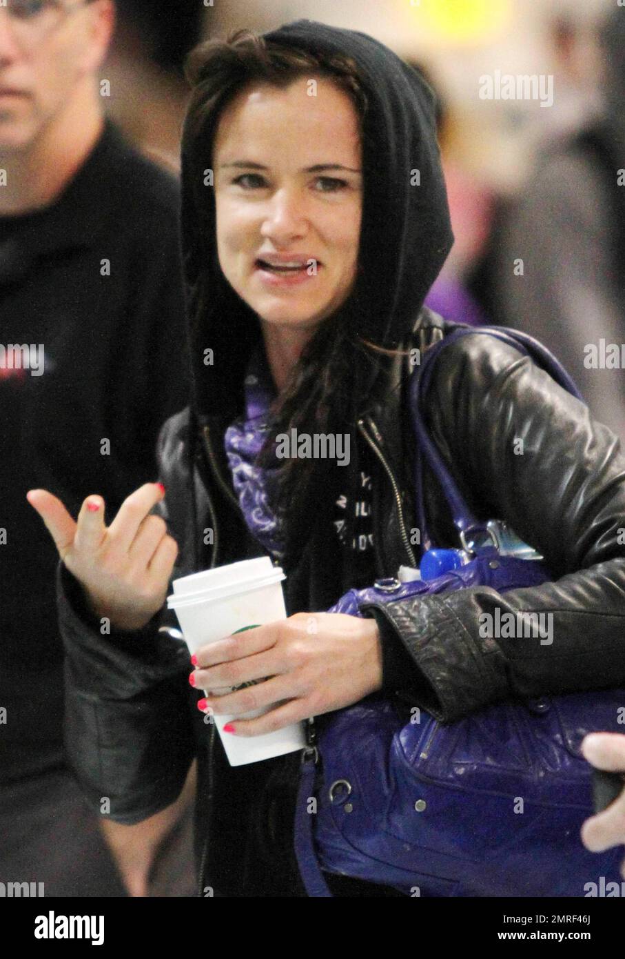 Actress and singer Juliette Lewis is all smiles and looking playful as ...