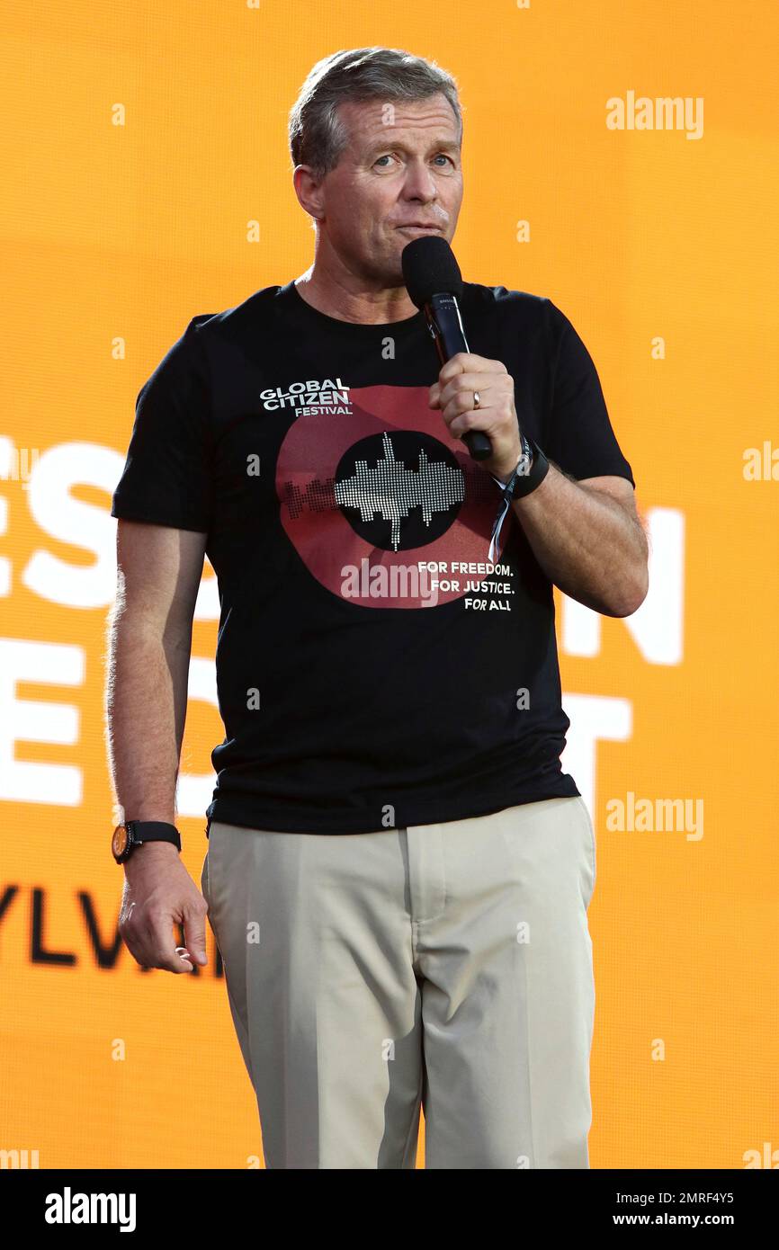 Congressman Charlie Dent speaks at the Global Citizen Festival in ...
