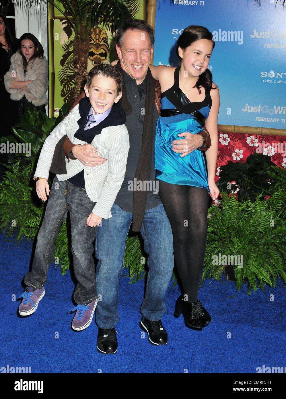 Dennis Dugan, Bailee Madison and Griffin Gluck at the premiere of "Just ...