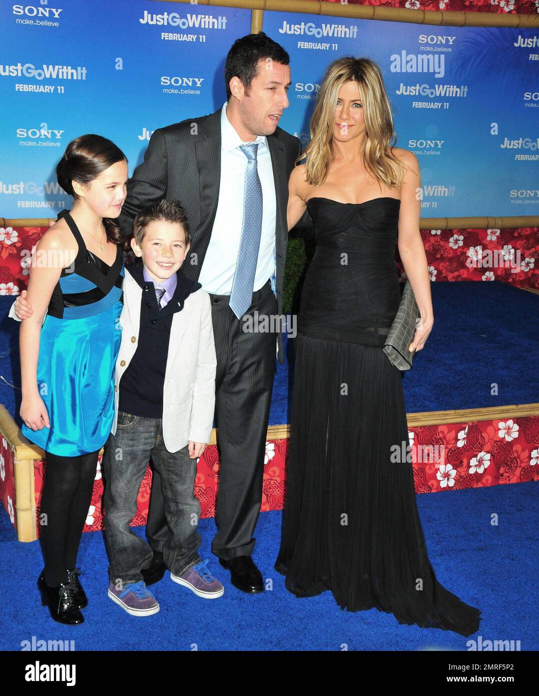 Jennifer Aniston, Adam Sandler, Bailee Madison and Griffin Gluck at the ...