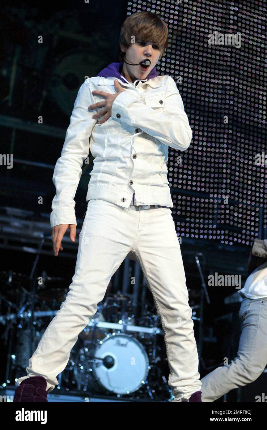 Justin Bieber performs live in concert at the BankAtlantic Center in ...