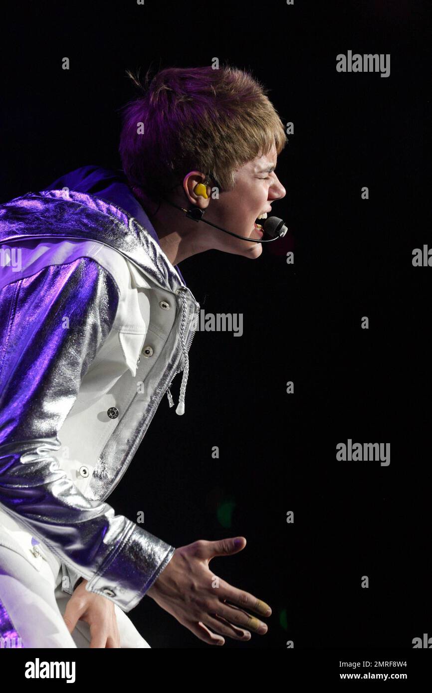 Teen heartthrob Justin Bieber performs live in concert at the O2 Arena ...