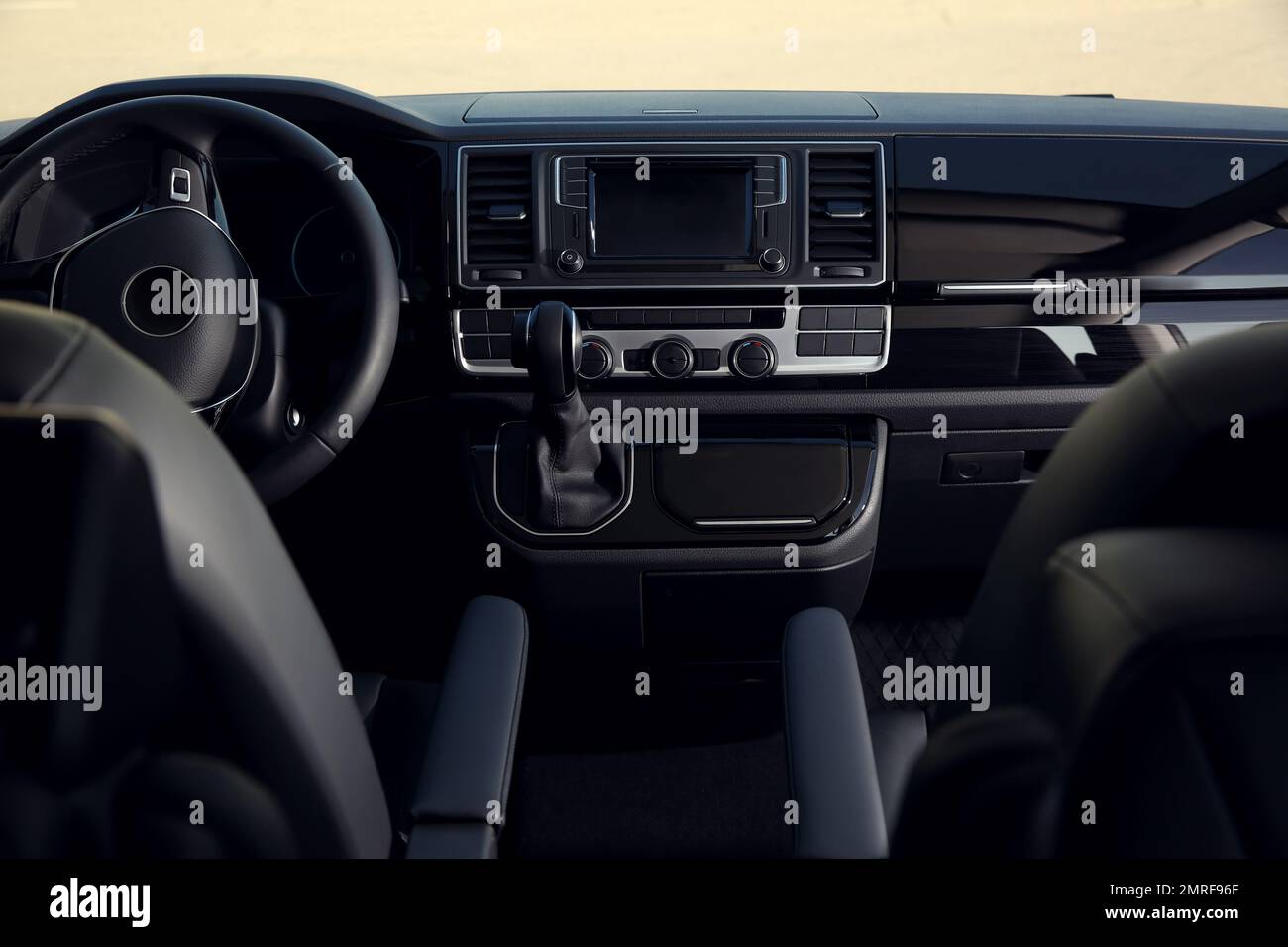 Closeup view of new modern car inside Stock Photo - Alamy