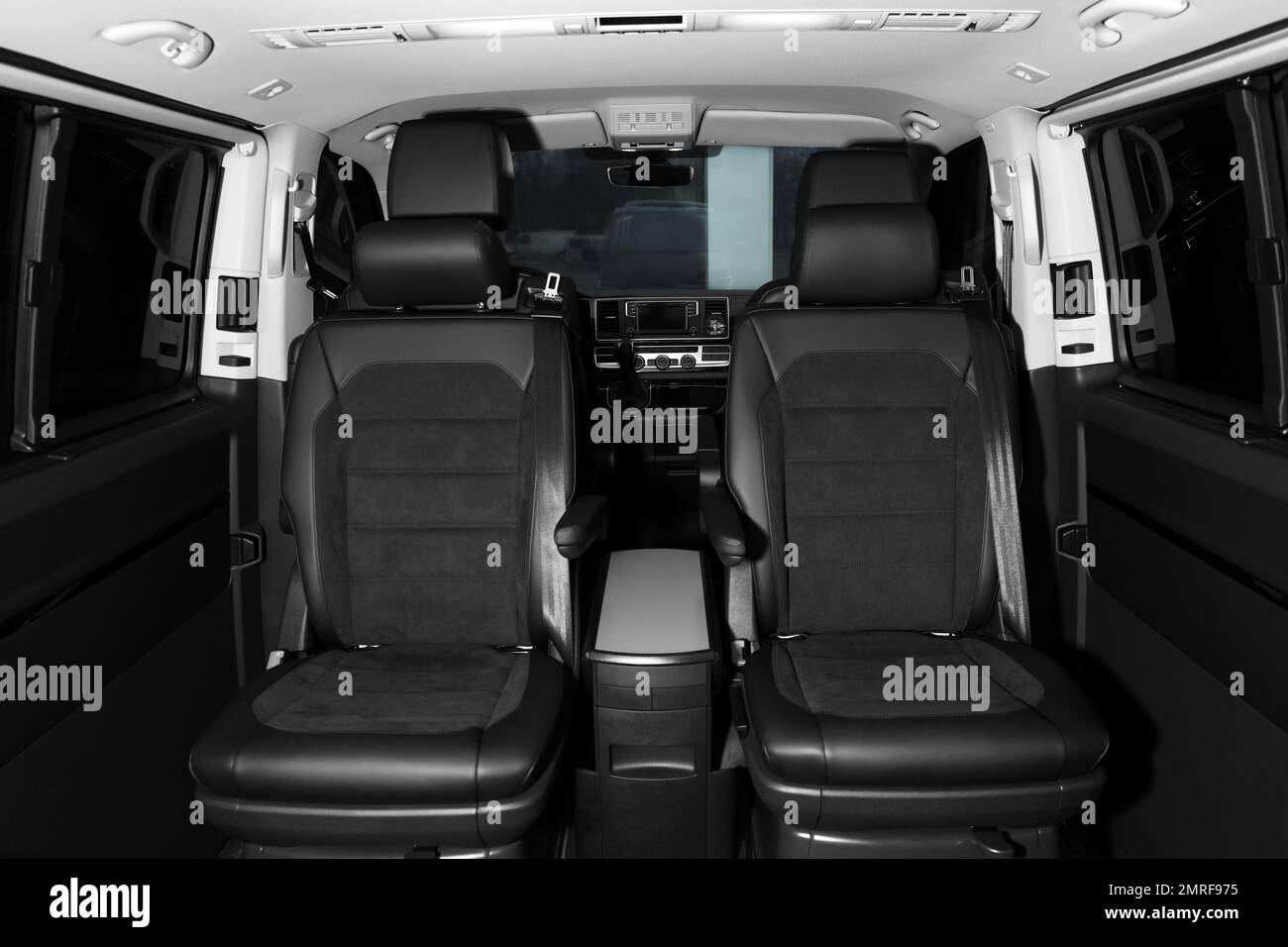 New modern car with comfortable seats inside Stock Photo - Alamy
