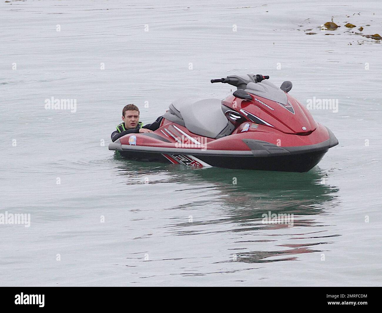 Justin Timberlake speeds around the ocean on a jet-ski while filming a ...