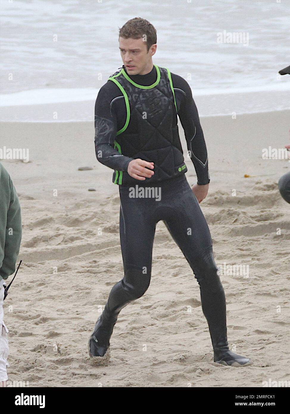 Justin Timberlake speeds around the ocean on a jet-ski while filming a ...