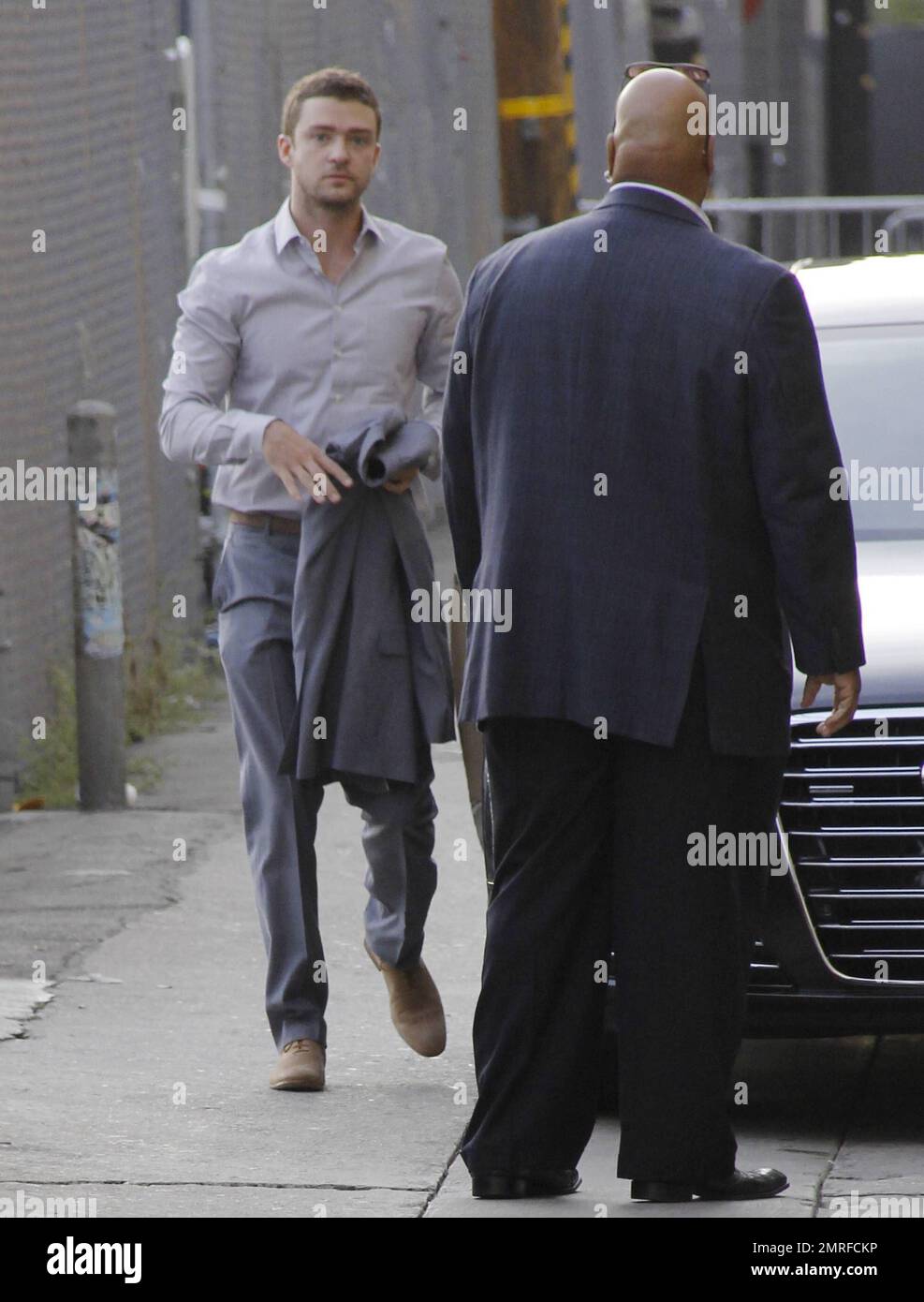 Actor Justin Timberlake arrives at the "Jimmy Kimmel Live" studios ...