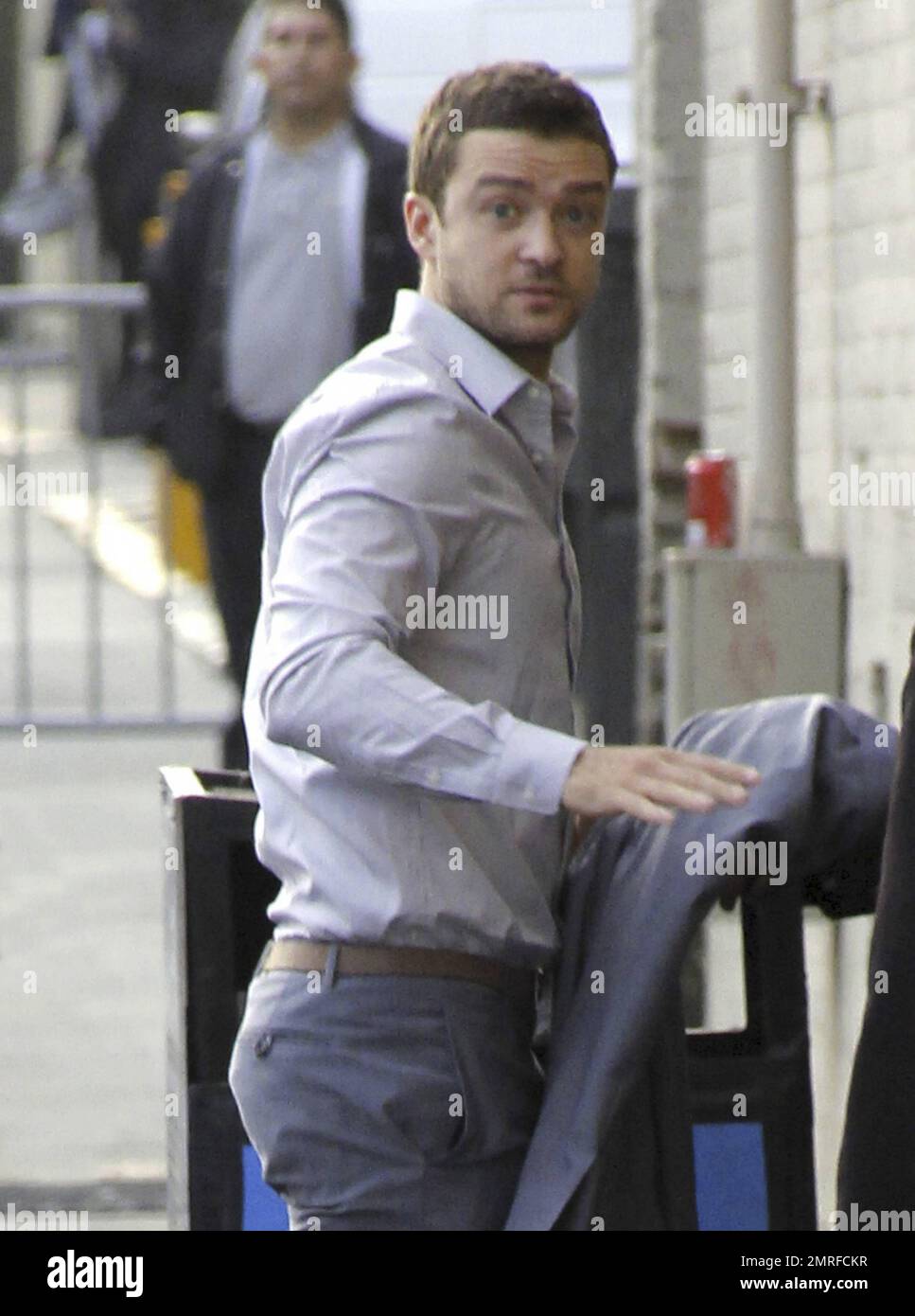 Actor Justin Timberlake arrives at the "Jimmy Kimmel Live" studios ...
