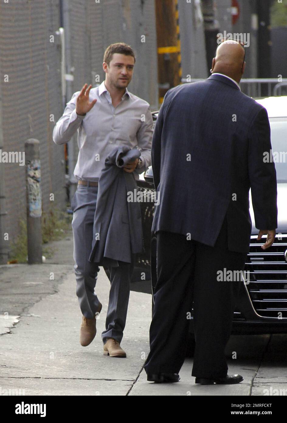 Actor Justin Timberlake arrives at the "Jimmy Kimmel Live" studios ...