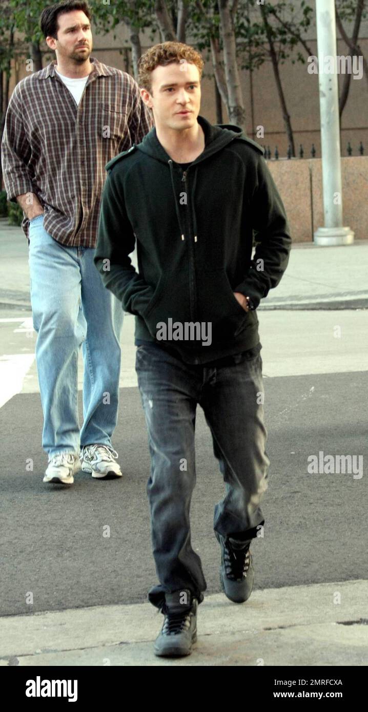 Justin Timberlake takes a stroll on the set of his film "The Social ...