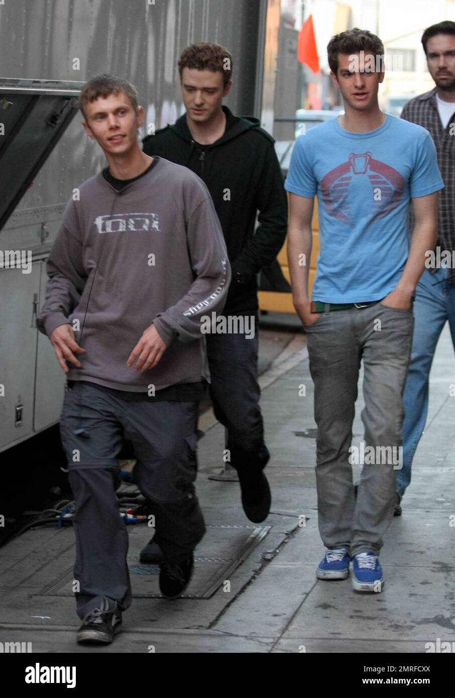 Justin Timberlake takes a stroll on the set of his film "The Social ...