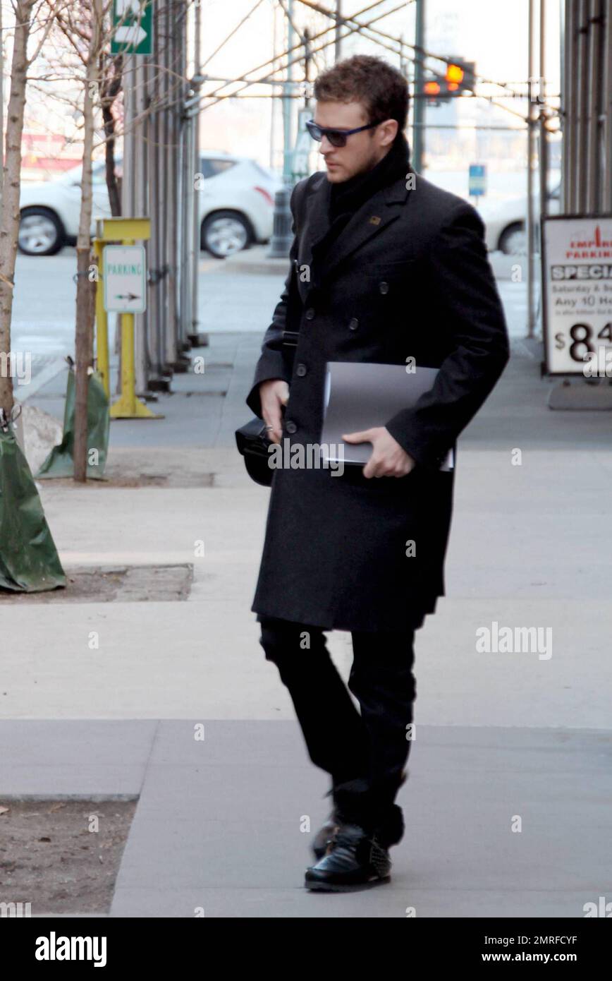 Justin Timberlake goes for an urban chic look in all black while out in ...