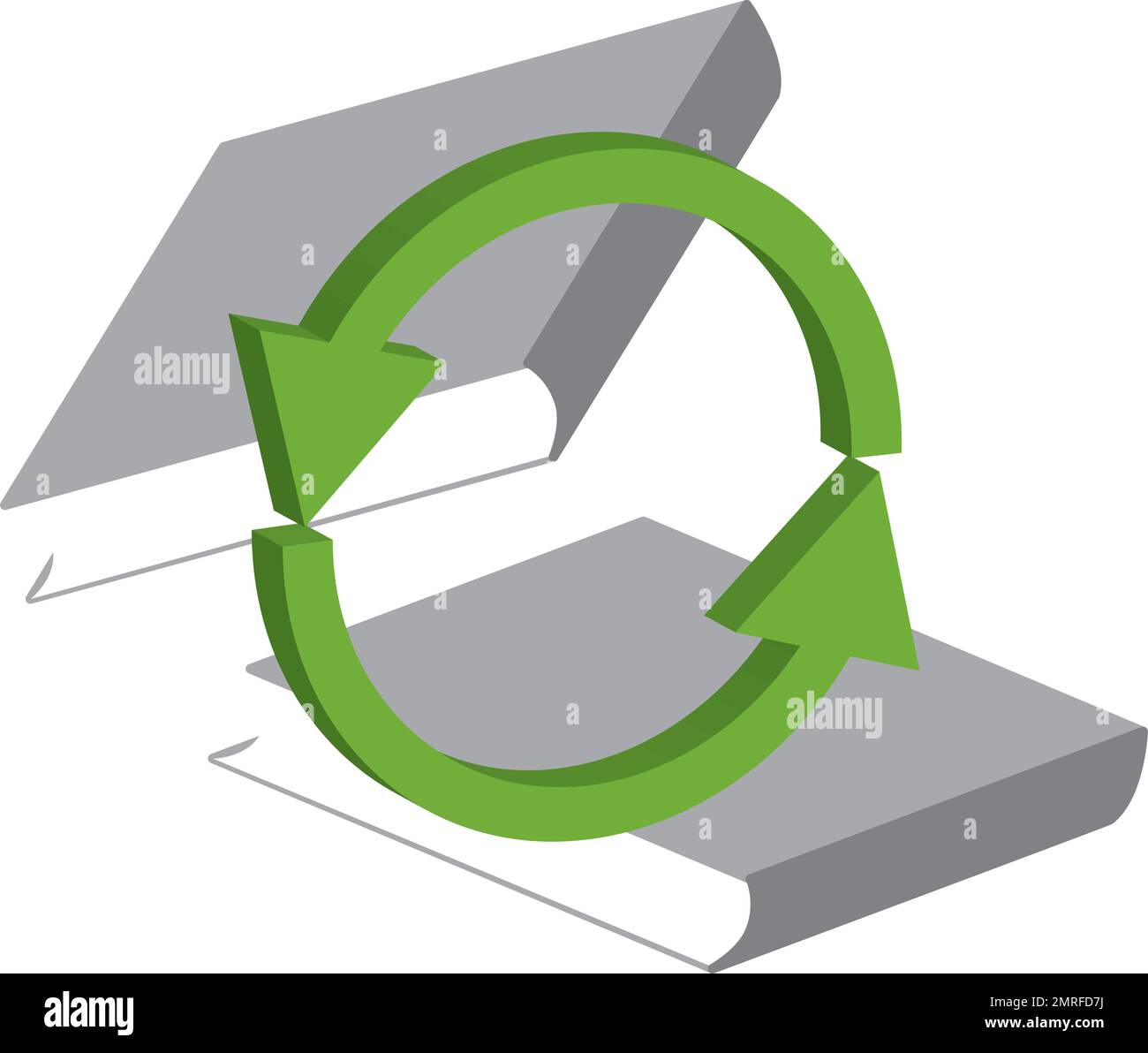 Book recycling image. A simple symbol. Image of exchanging books Stock ...