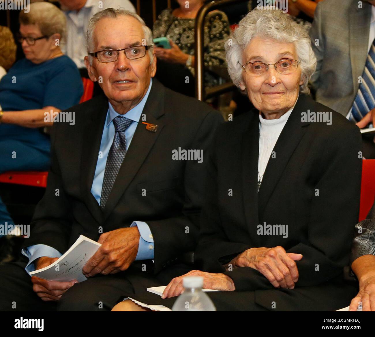 Thomas Rother, left, and Sister Marita Rother, right, the brother and ...