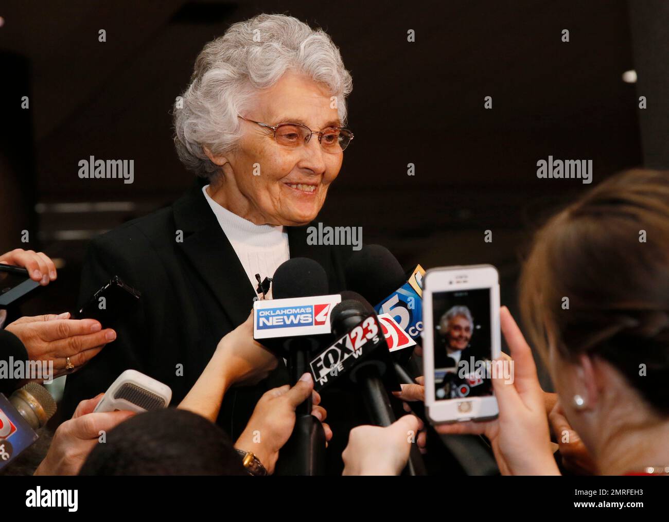 Sister Marita Rother speaks to the media before the Beatification ...