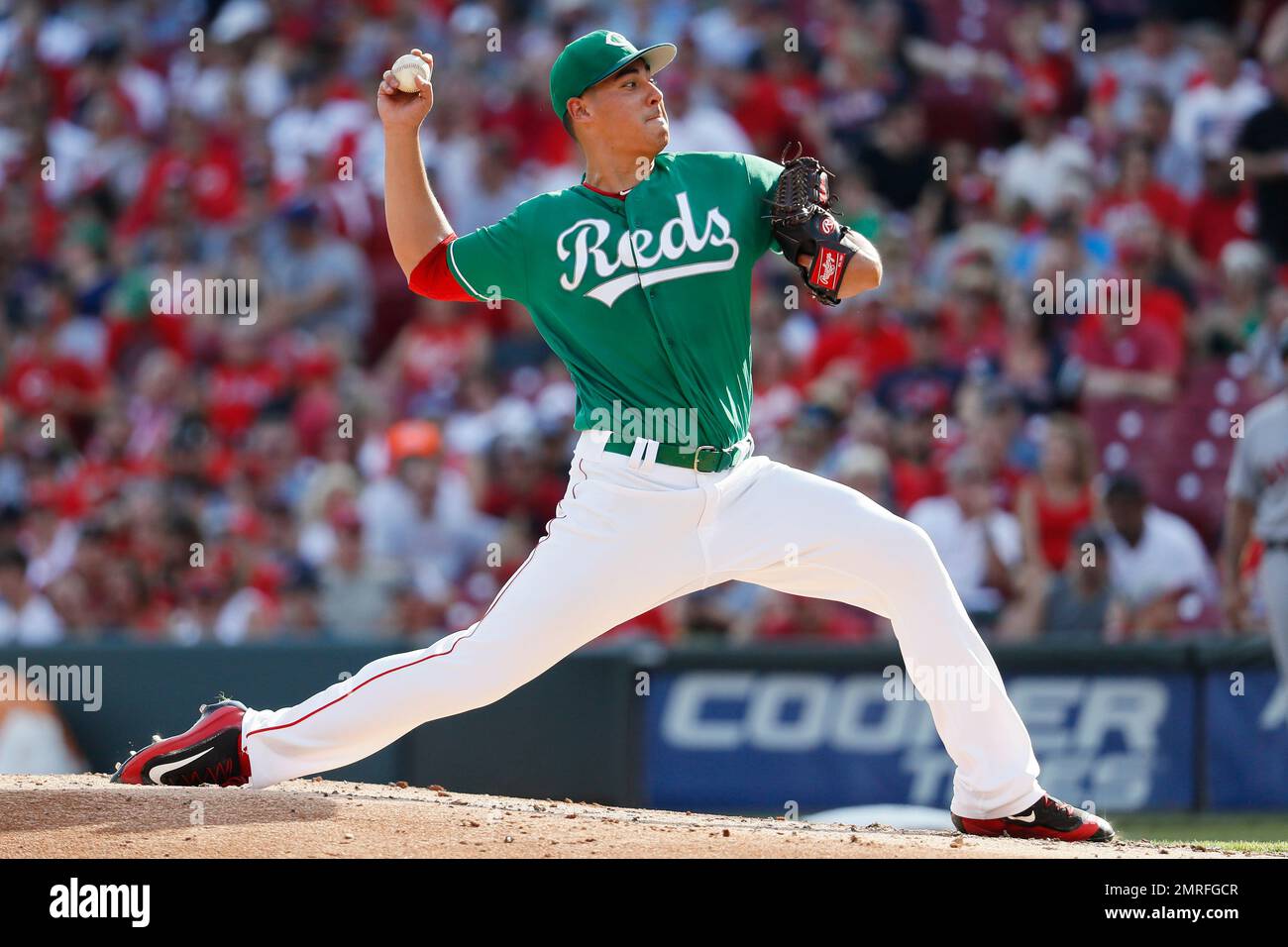 Cincinnati Reds starting pitcher Robert Stephenson throws in the third ...