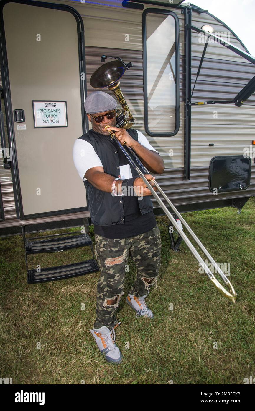 Big Sam poses at the Pilgrimage Music and Cultural Festival on Saturday ...