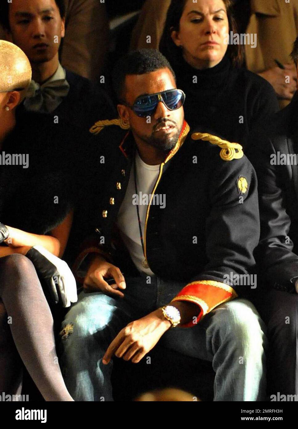 Rap Star Kanye West and Amber Rose attend Phillip Lim's fashion show ...