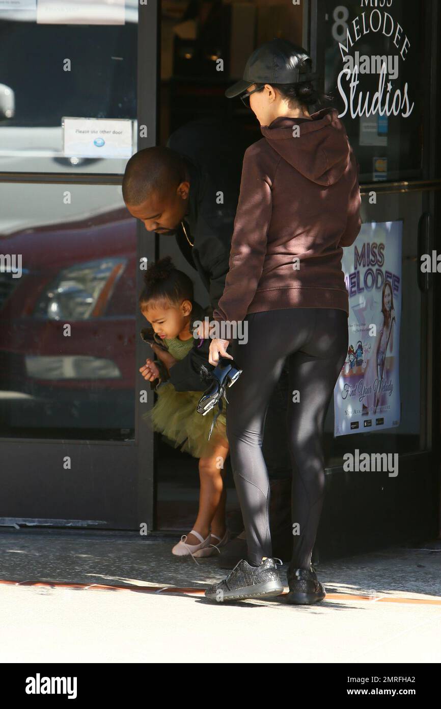 Kanye West and North West leaving ballet class. Los Angeles, CA. 11th ...