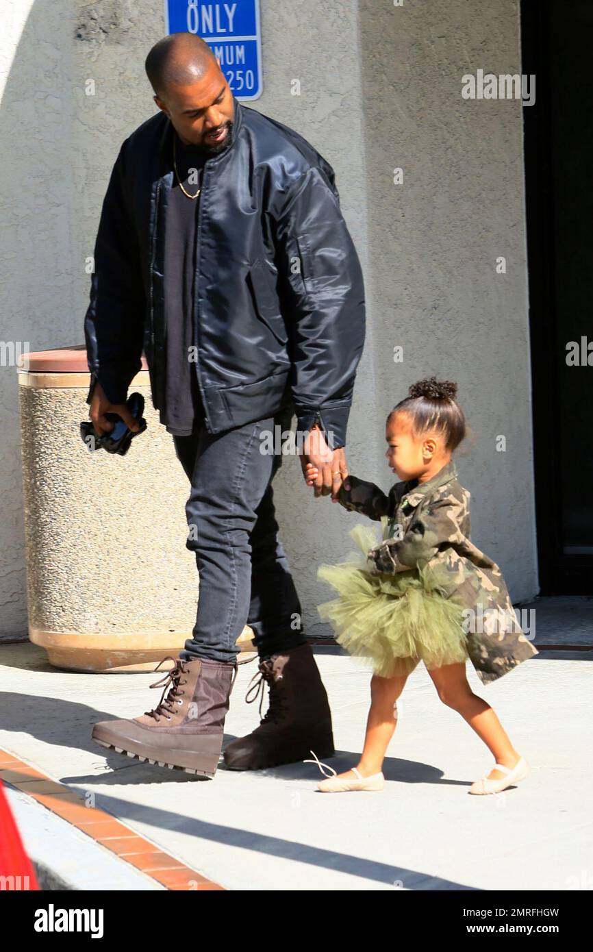 Kanye West and North West leaving ballet class. Los Angeles, CA. 11th ...