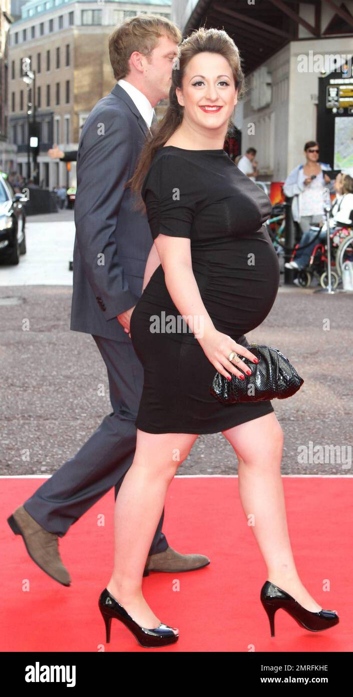 Very pregnant "EastEnders" actress Natalie Cassidy and fiance Adam ...