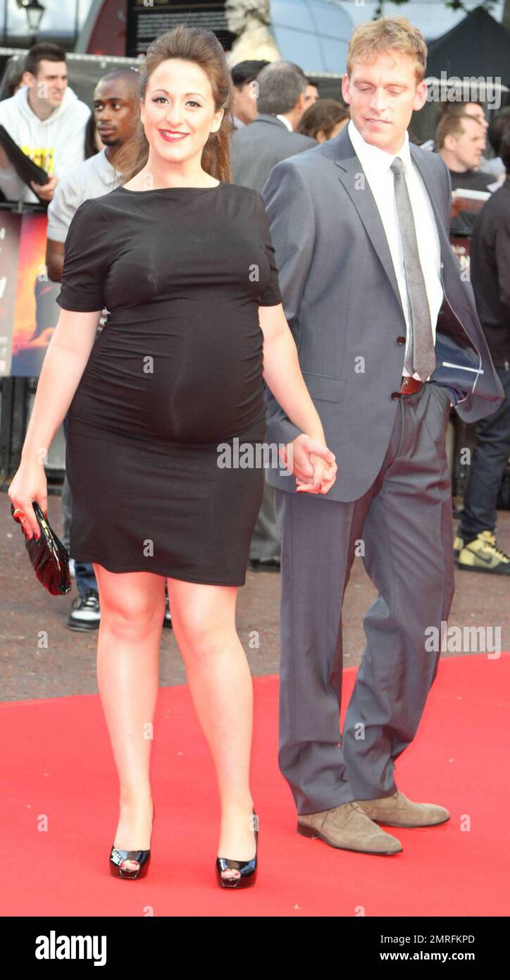Very pregnant "EastEnders" actress Natalie Cassidy and fiance Adam ...