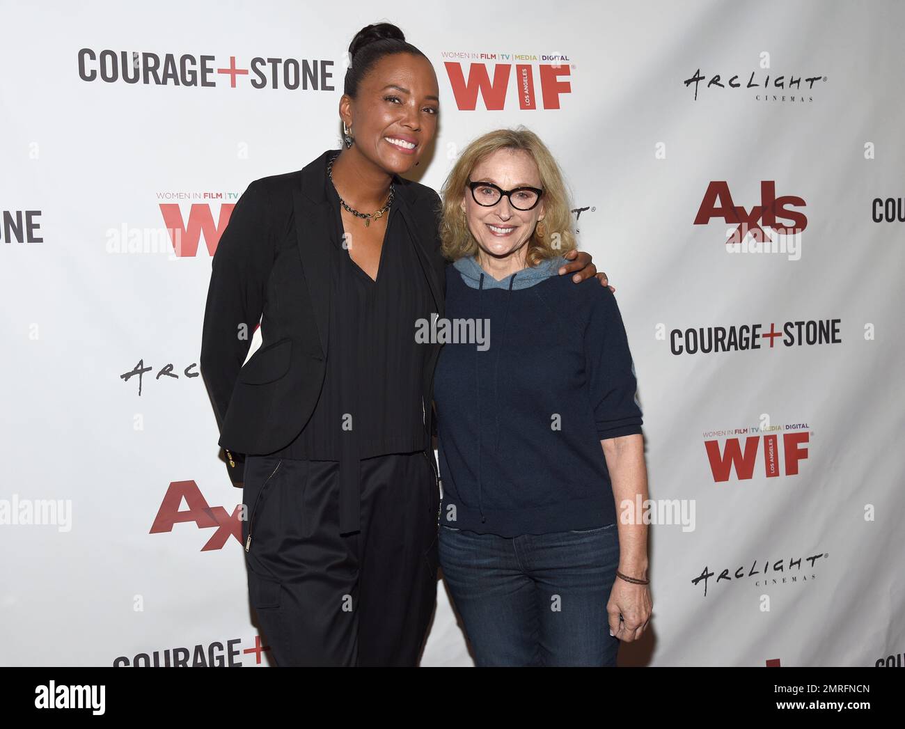 Aisha Tyler, left, and Gayle Nachlis, president of Women in Film ...