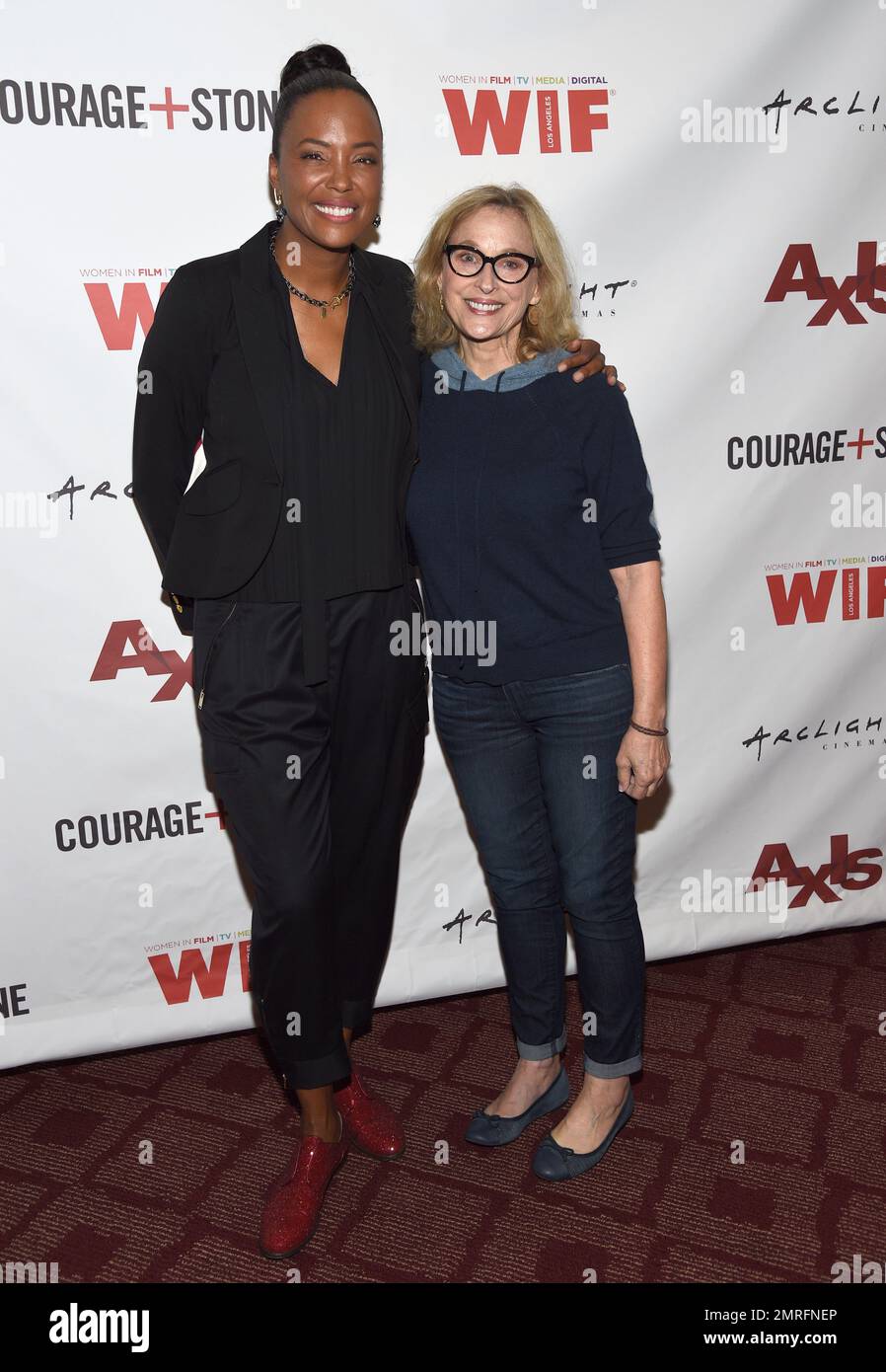 Aisha Tyler, left, and Gayle Nachlis, president of Women in Film ...