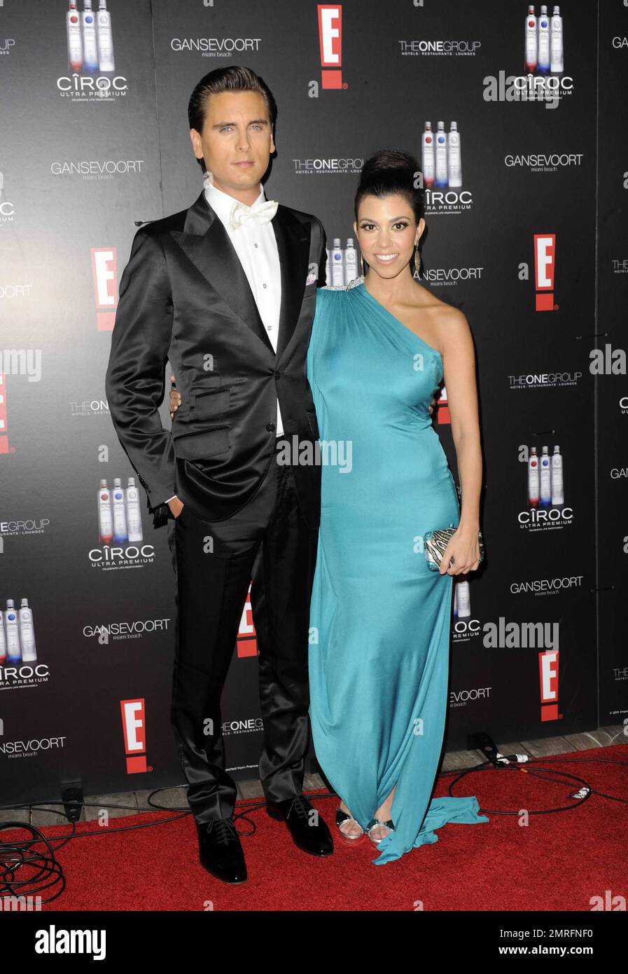 Reality TV stars Kourtney Kardashian and Scott Disick ring in the new ...