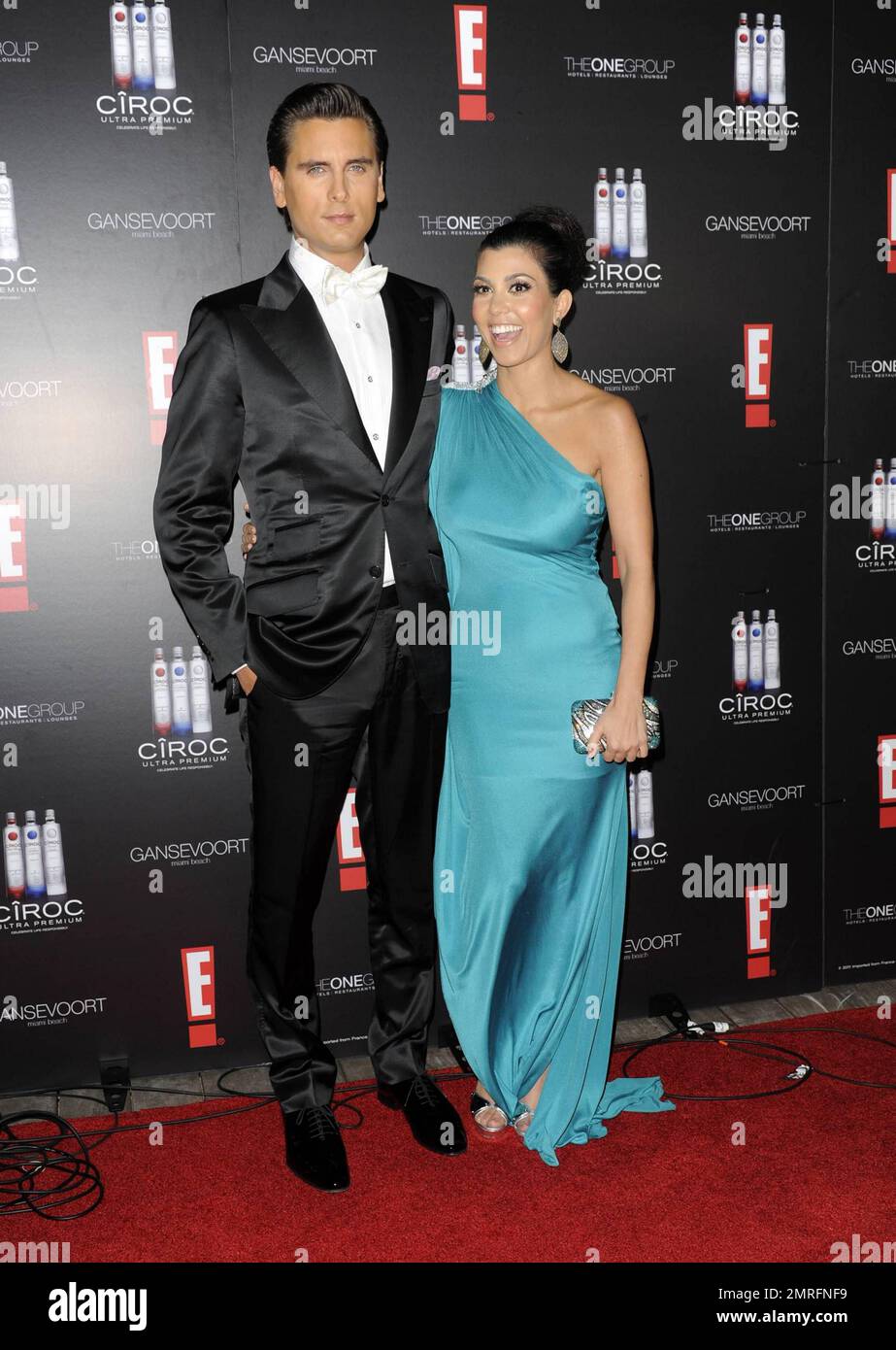 Reality TV stars Kourtney Kardashian and Scott Disick ring in the new ...