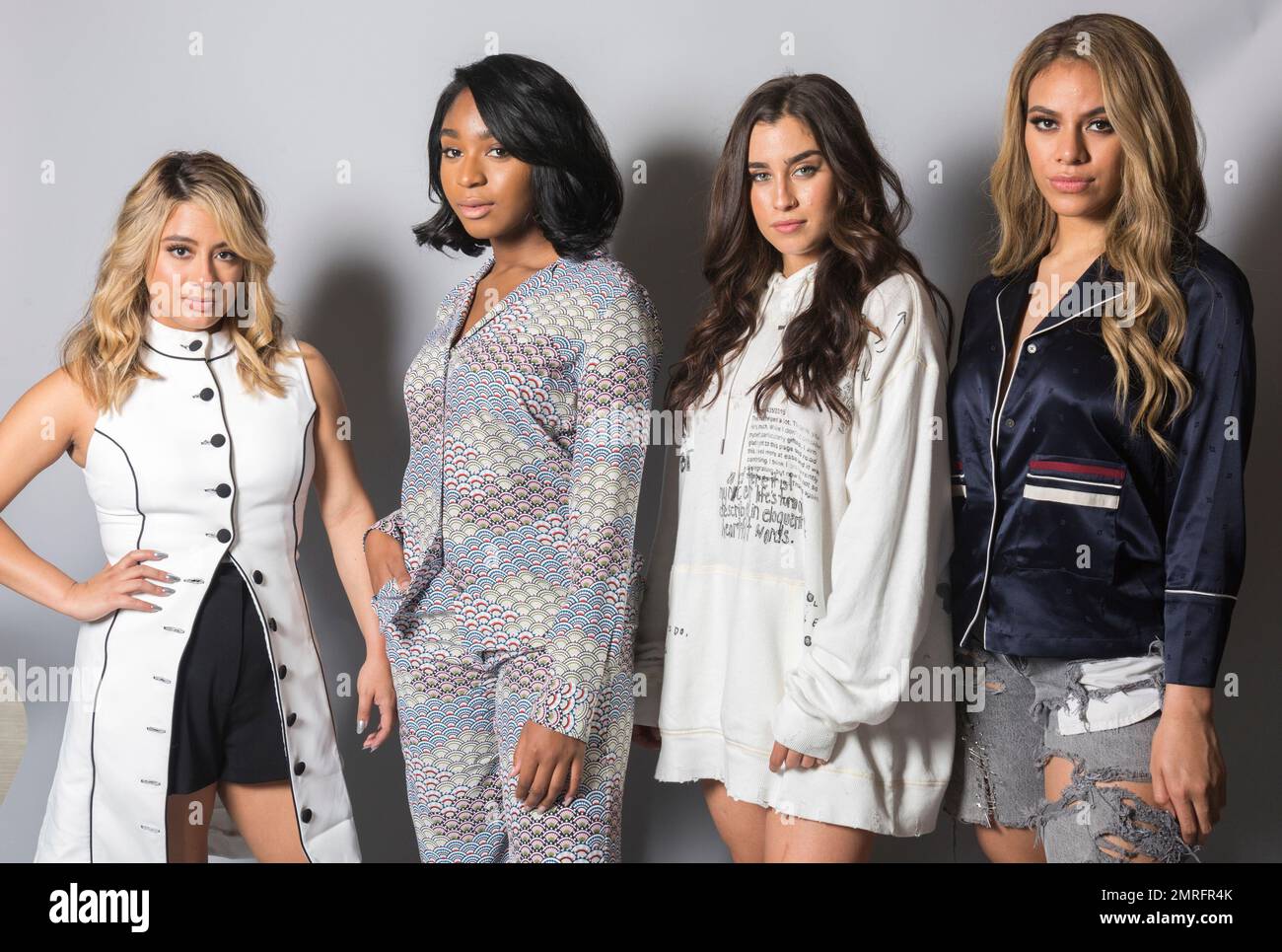 In this Aug. 24, 2017 photo, members of Fifth Harmony, from left, Ally ...