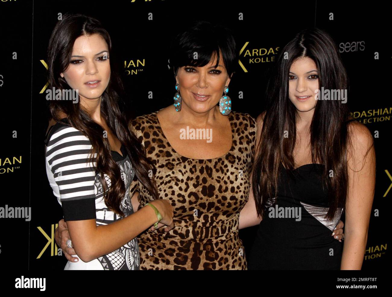 Kendall Jenner, Kris Jenner, and Kylie Jenner arriving at the launch ...