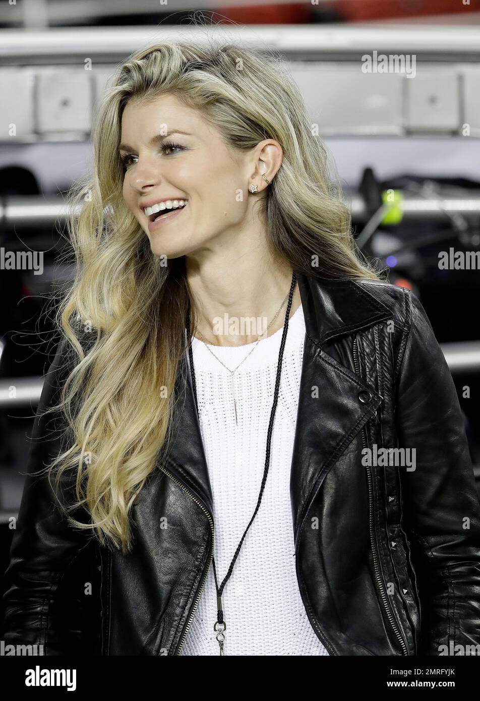 Model Marisa Miller is shown at an NFL football game between the San ...