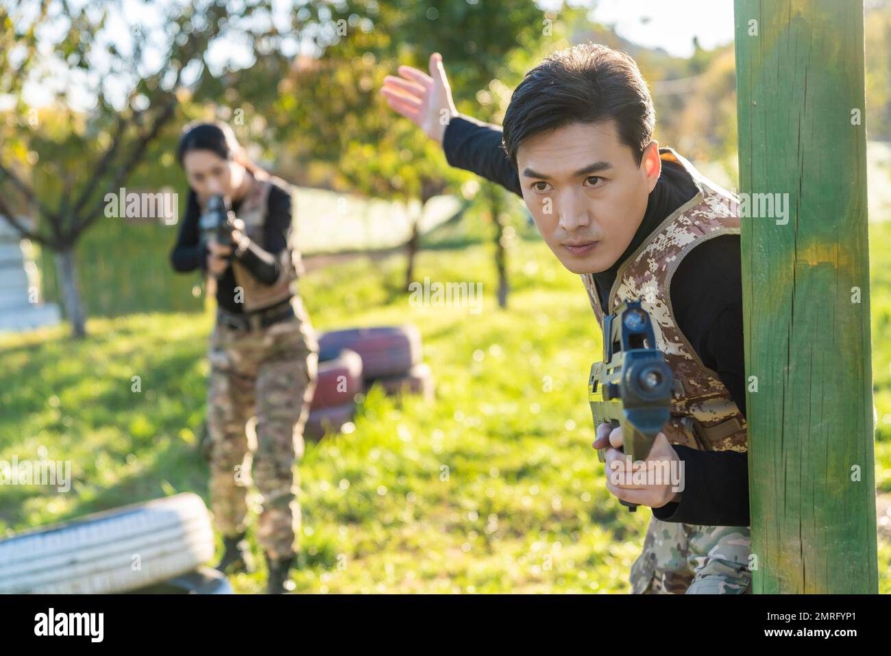 Cooperation and look into the lens hi-res stock photography and images ...