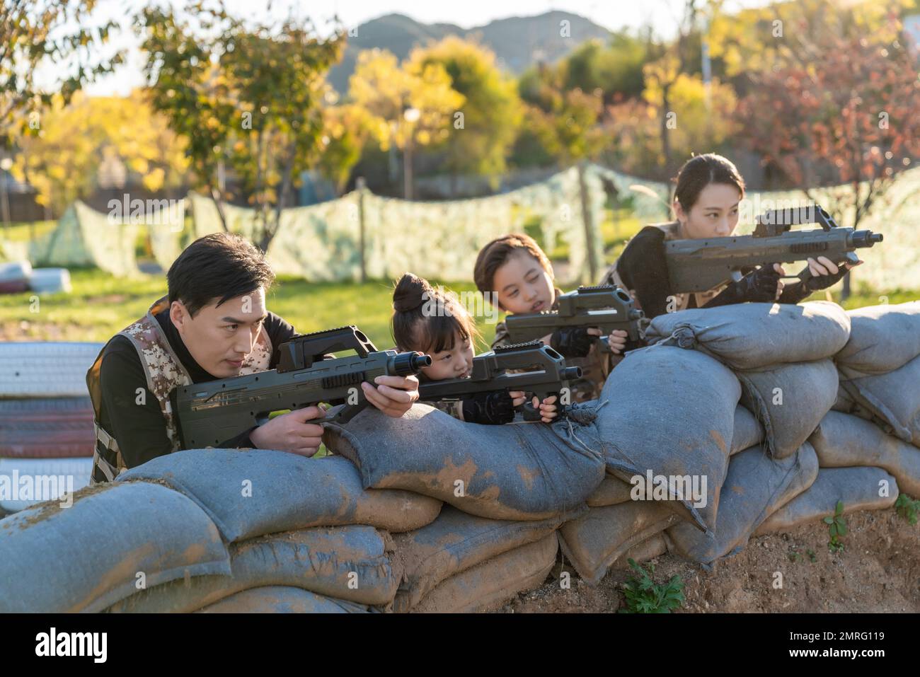 Happy family play cs Stock Photo - Alamy
