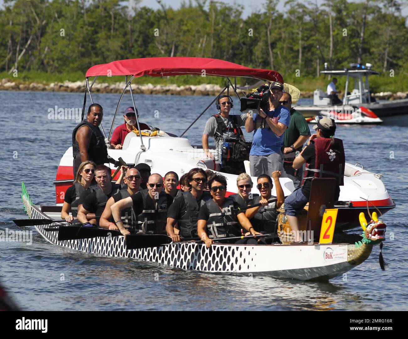 The Kardashian family take part in a competitive 250 meter Dragon Boat ...