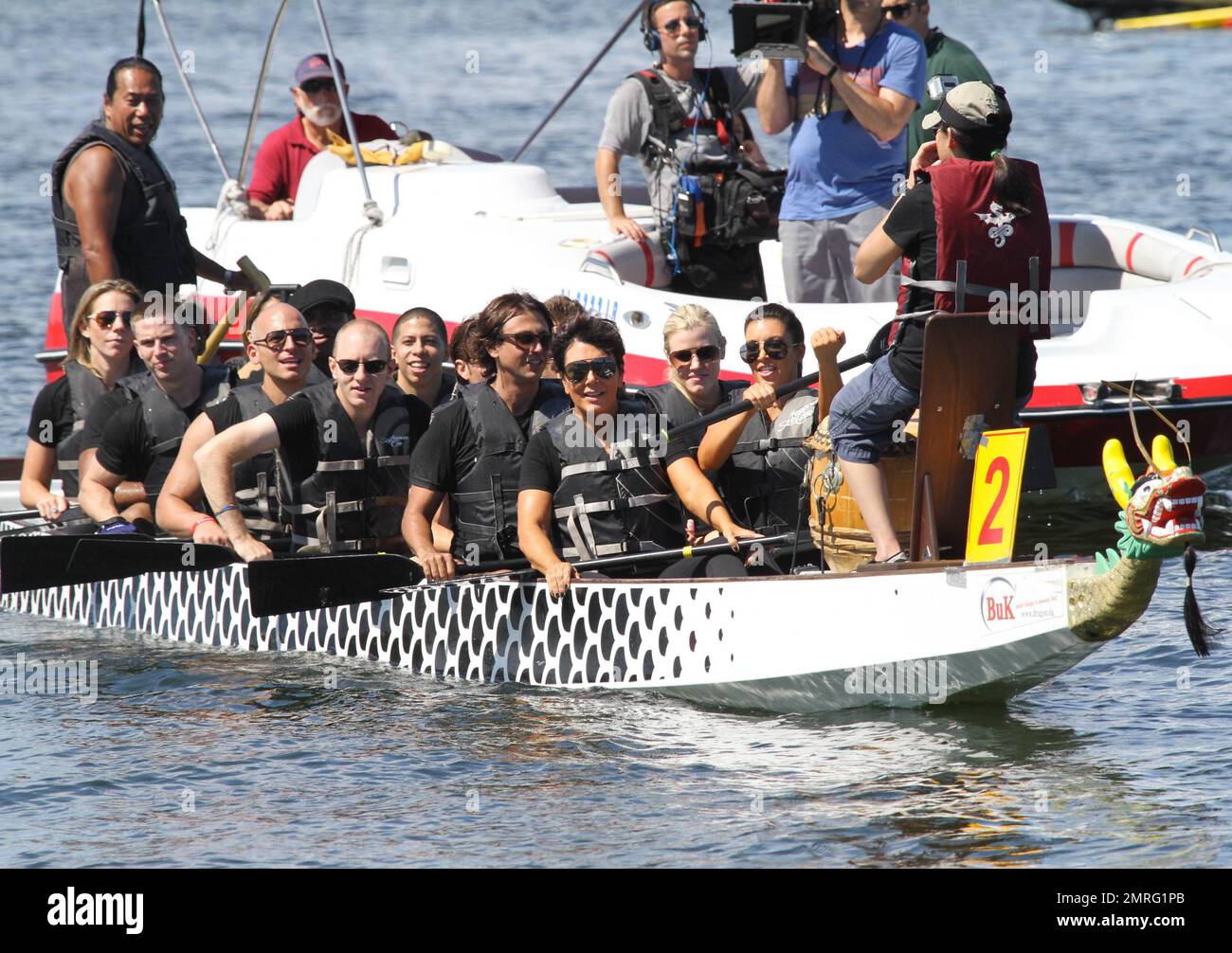 The Kardashian family take part in a competitive 250 meter Dragon Boat ...