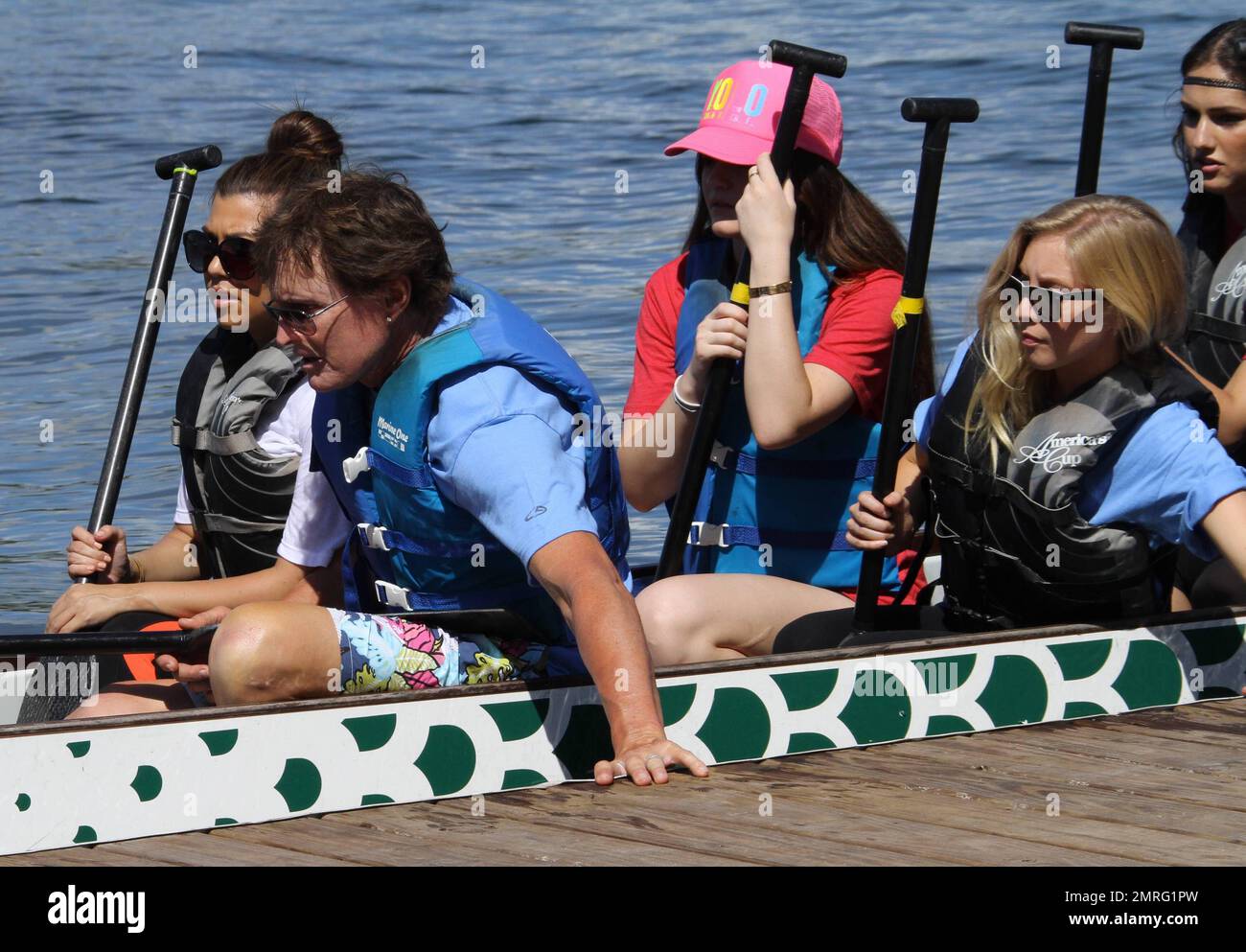 The Kardashian family take part in a competitive 250 meter Dragon Boat ...