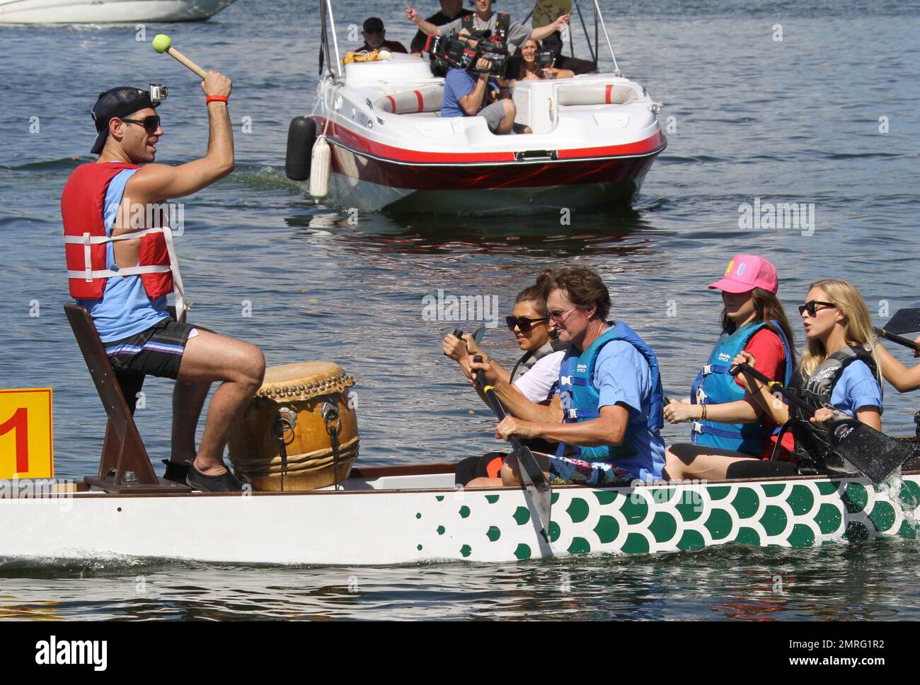 The Kardashian family take part in a competitive 250 meter Dragon Boat ...