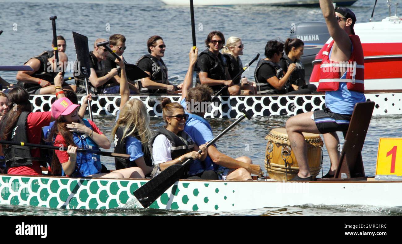 The Kardashian family take part in a competitive 250 meter Dragon Boat ...