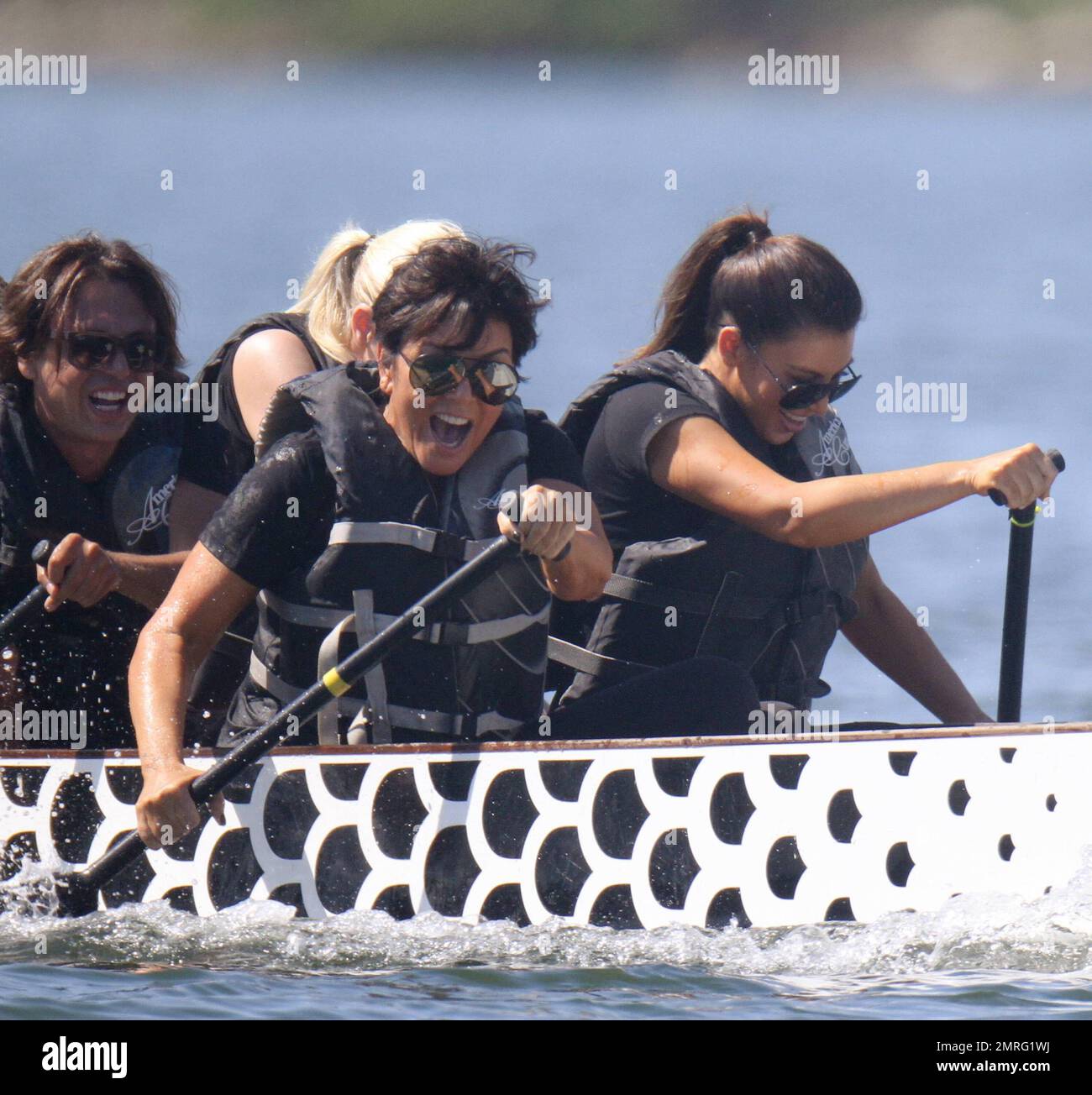The Kardashian family take part in a competitive 250 meter Dragon Boat ...