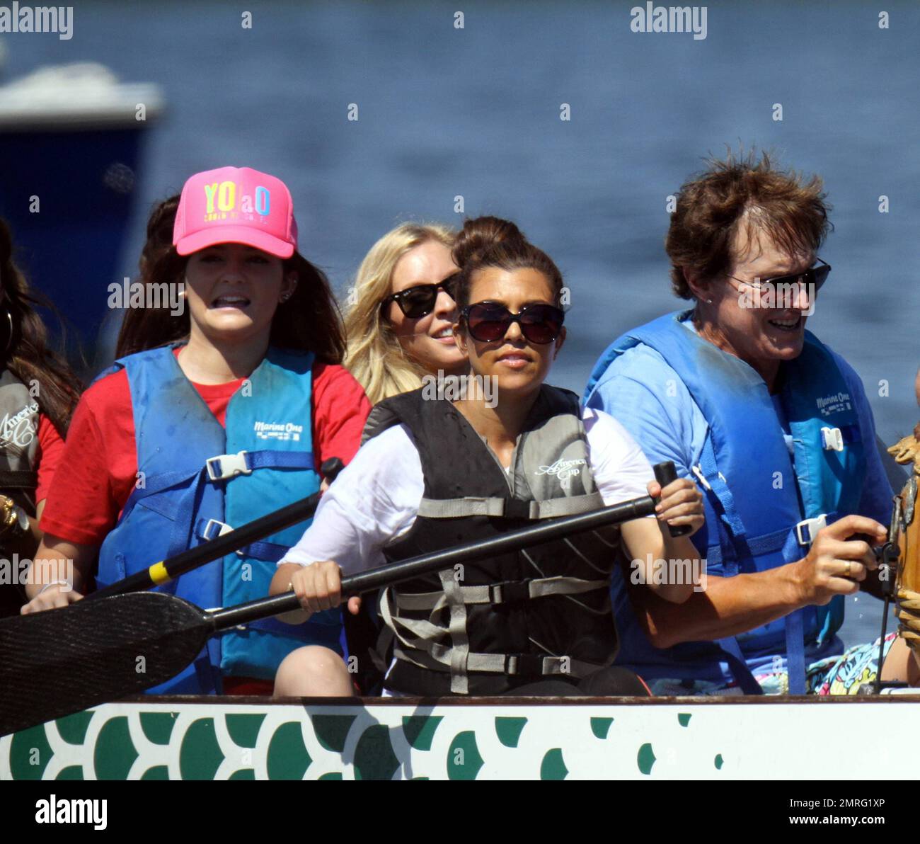 The Kardashian family take part in a competitive 250 meter Dragon Boat ...