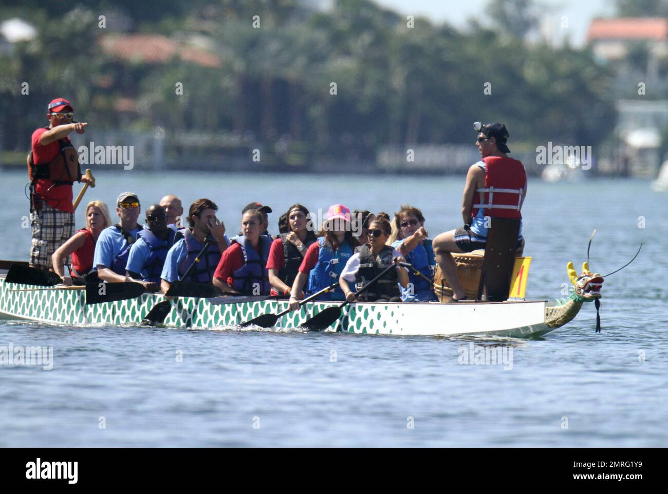 The Kardashian family take part in a competitive 250 meter Dragon Boat ...