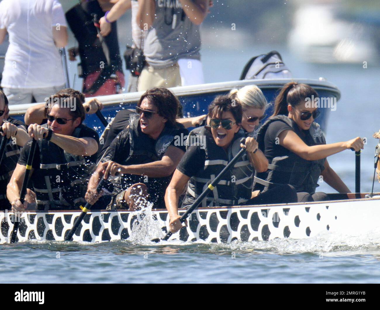 The Kardashian family take part in a competitive 250 meter Dragon Boat ...