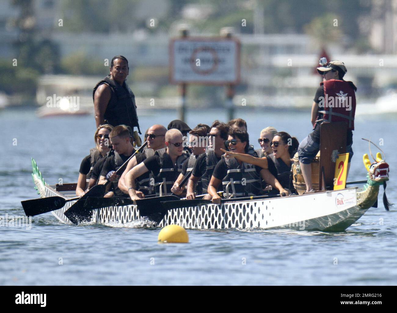 The Kardashian family take part in a competitive 250 meter Dragon Boat ...