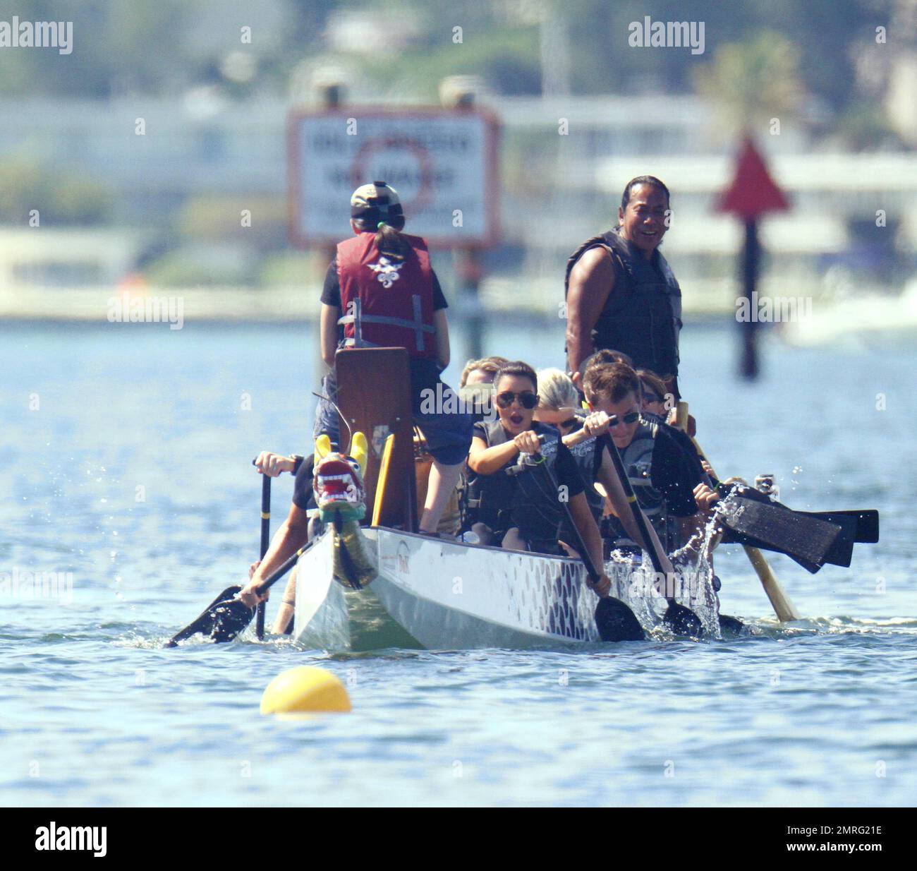 The Kardashian family take part in a competitive 250 meter Dragon Boat ...