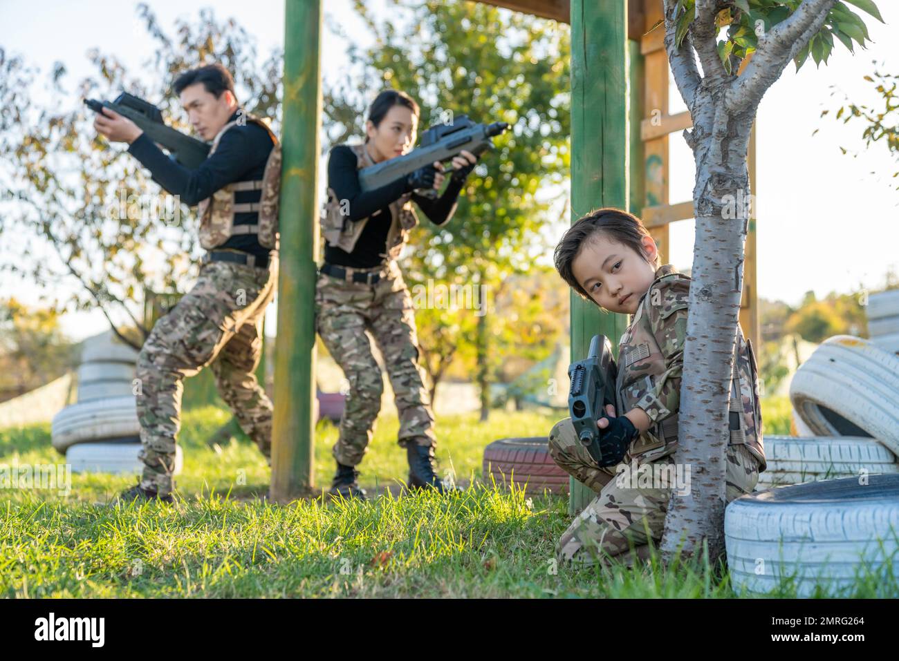 Happy family play cs Stock Photo - Alamy