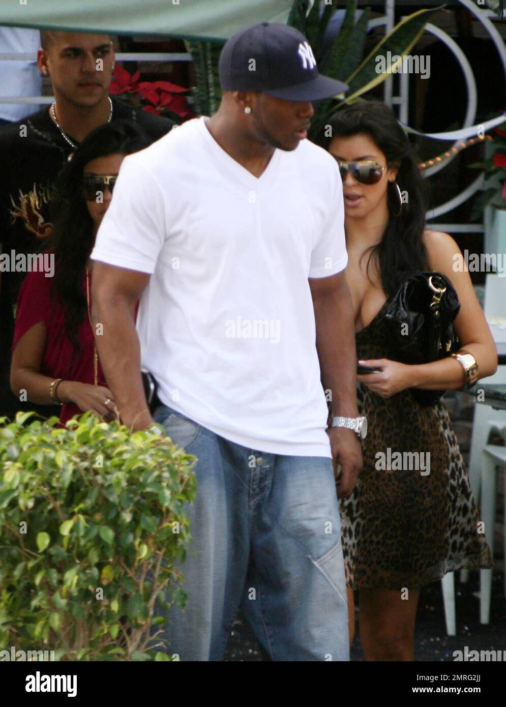 Reggie Bush And Kim Kardashian Beach