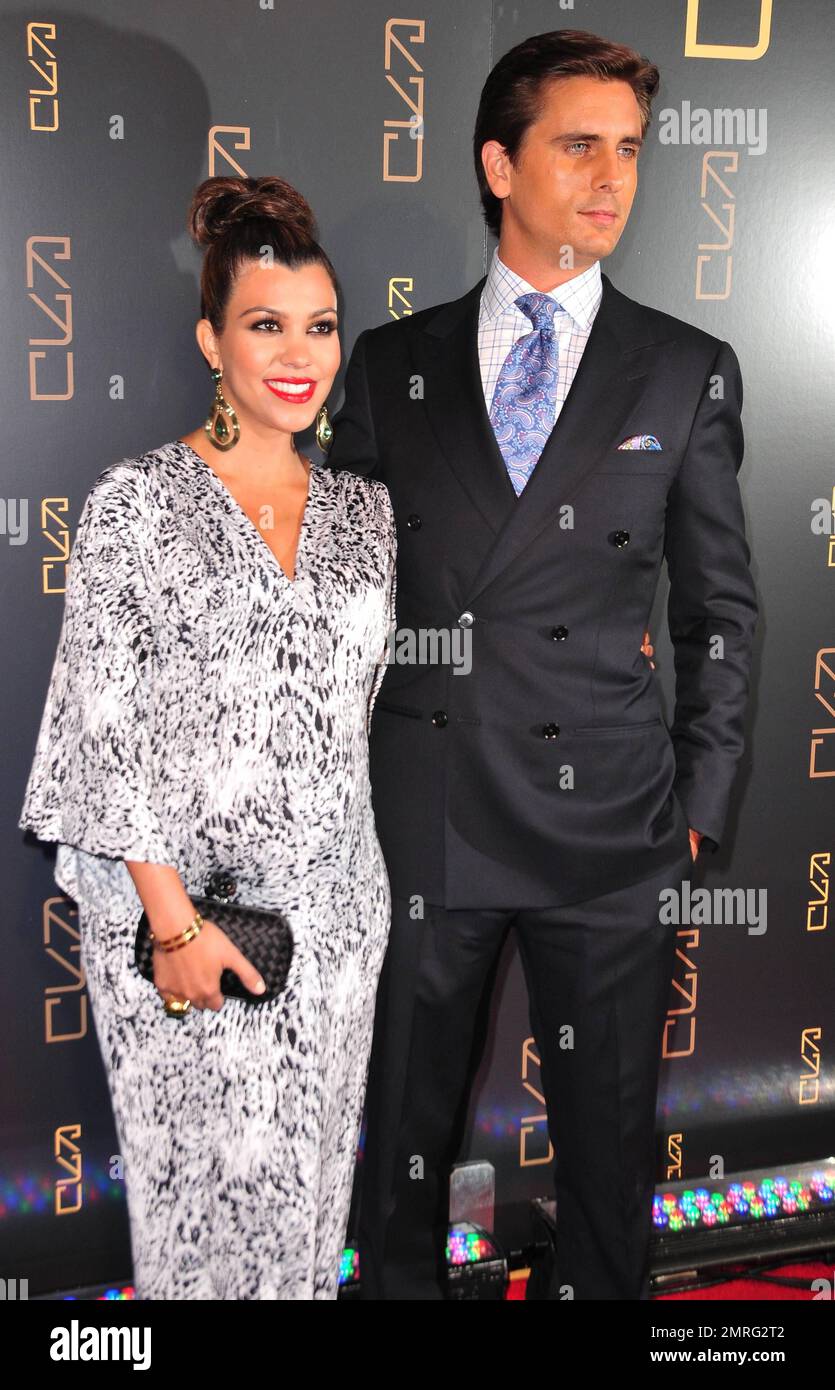 Kourtney Kardashian and Scott Disick at the opening of the restaurant ...